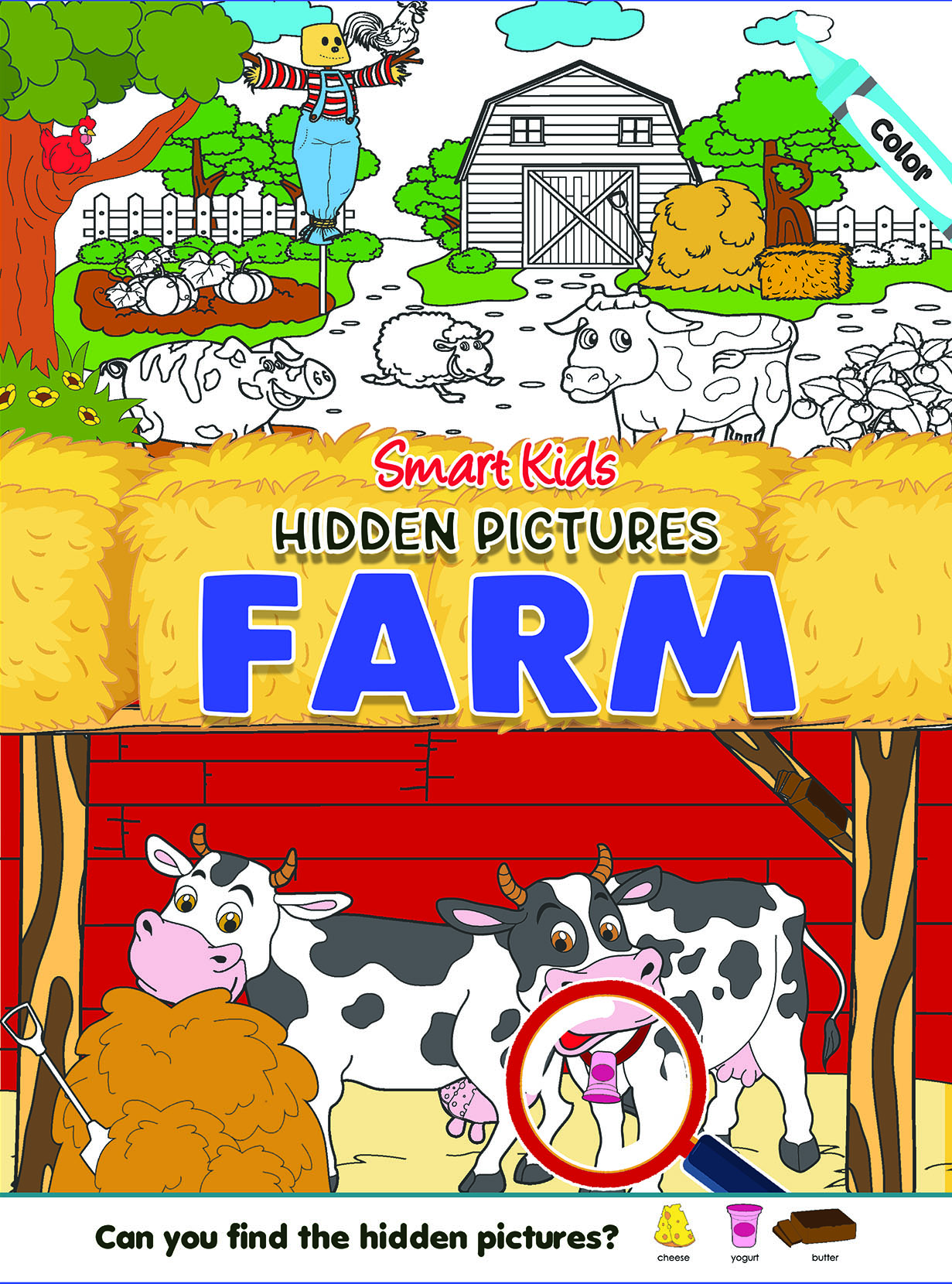 Learning is Fun. SMART KIDS HIDDEN PICTURES-FARM