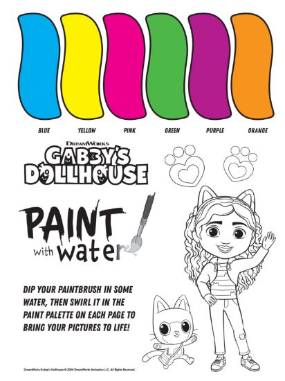 Learning is Fun. GABBY'S DOLLHOUSE PAINT WITH WATER